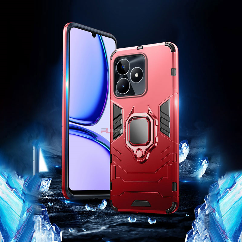 PlusCase for Realme C51 C53 Note 50 Narzo N53 Ring Stand Holder Case Hard Back Shockproof Cover ...