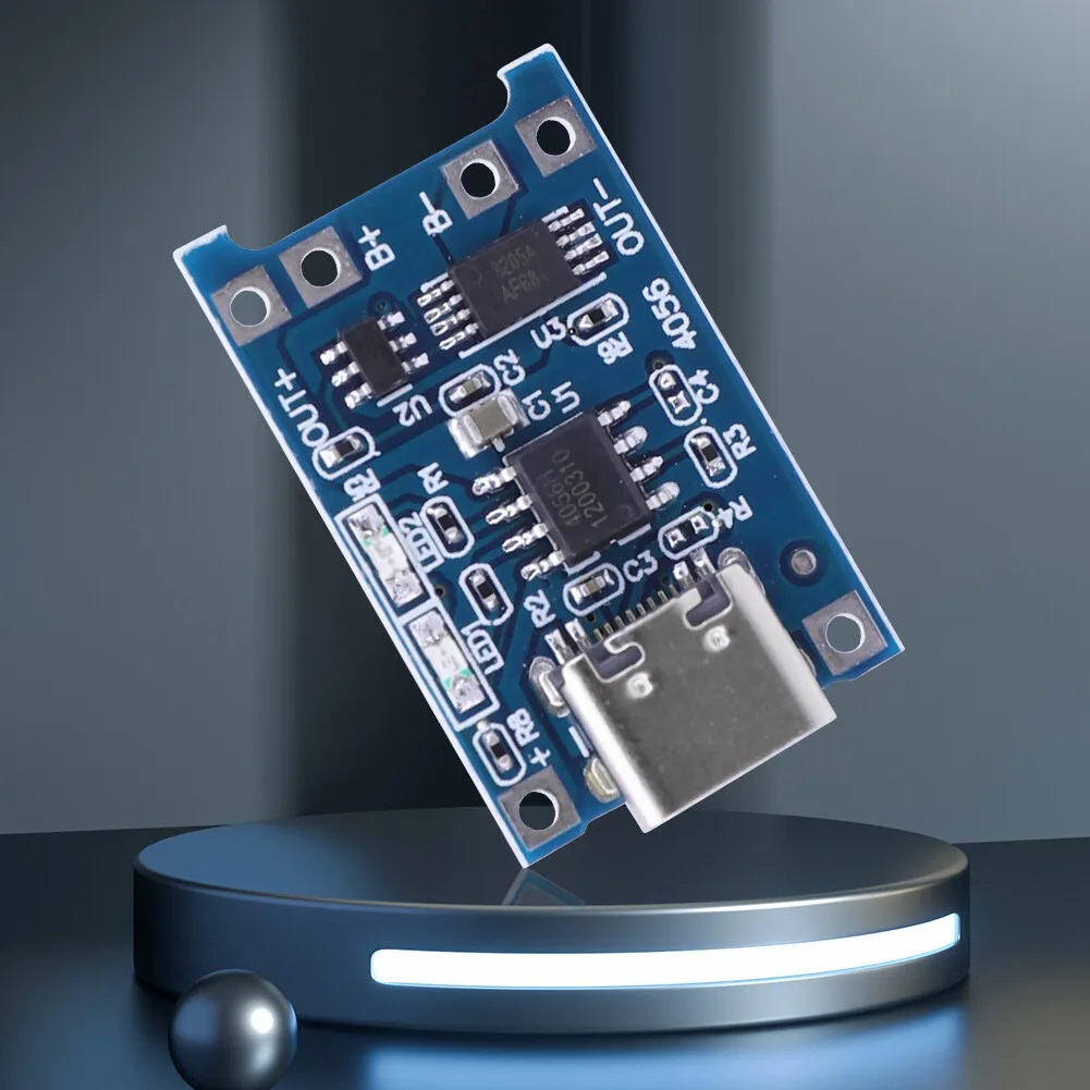 TP4056 Type-c USB 5V 1Ah 18650 Lithium Battery Charger Module - Comes ...