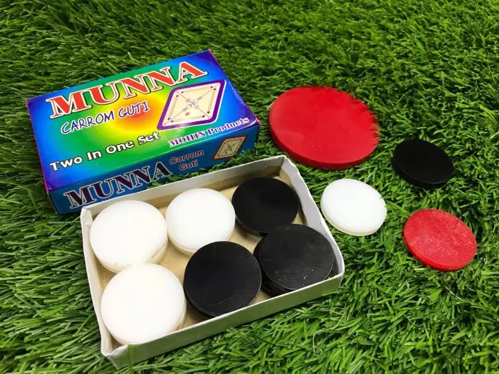Carrom Guti Set With Striker - Premium Quality- Carram Board | Daraz.com.bd