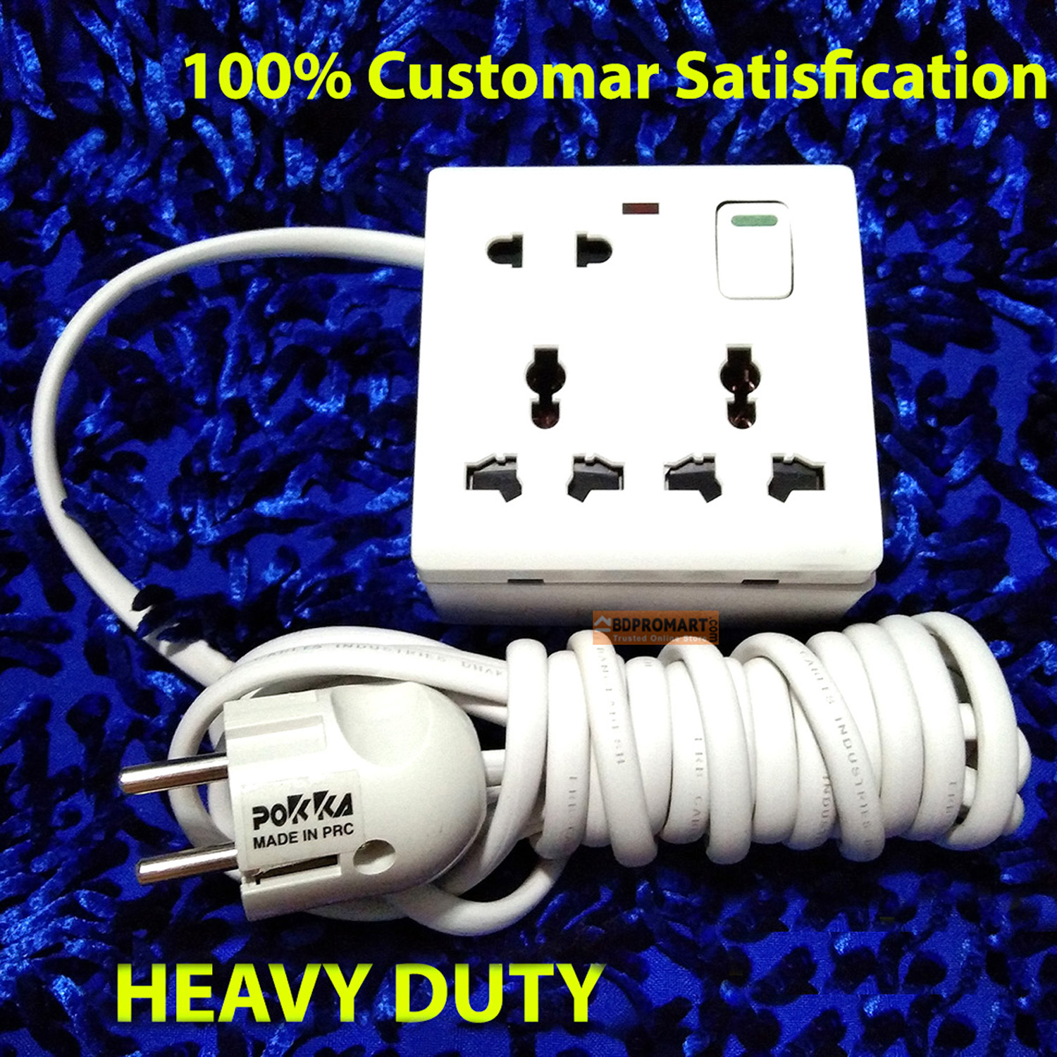 Handmade 8pin 3 Port Multiplug Universal Socket and 100% Copper cable ...