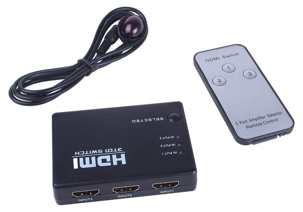 3 Port HDMI Switch Switcher Selector Splitter 3 HDMI Inputs 1 Output ...