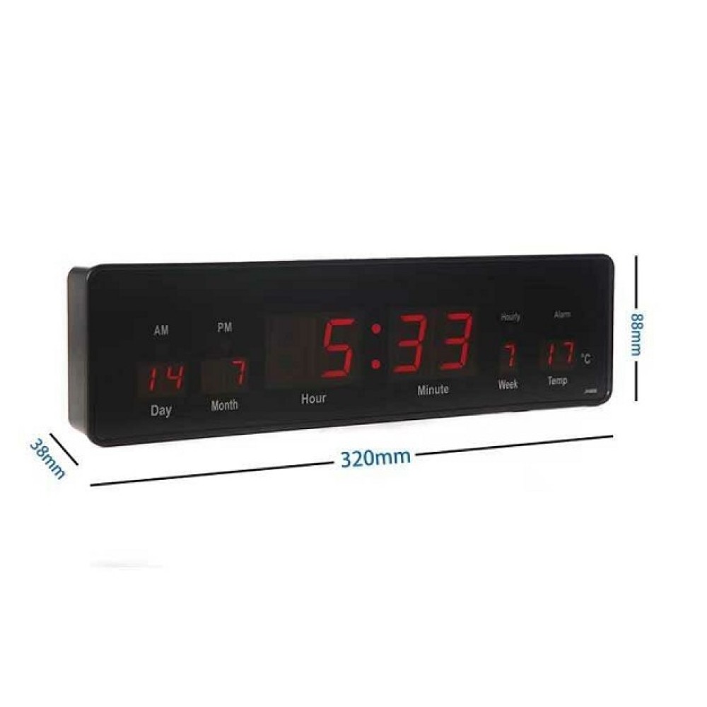 Electric Digital Wall Clock JH808 LED Display Temperature Calendar ...