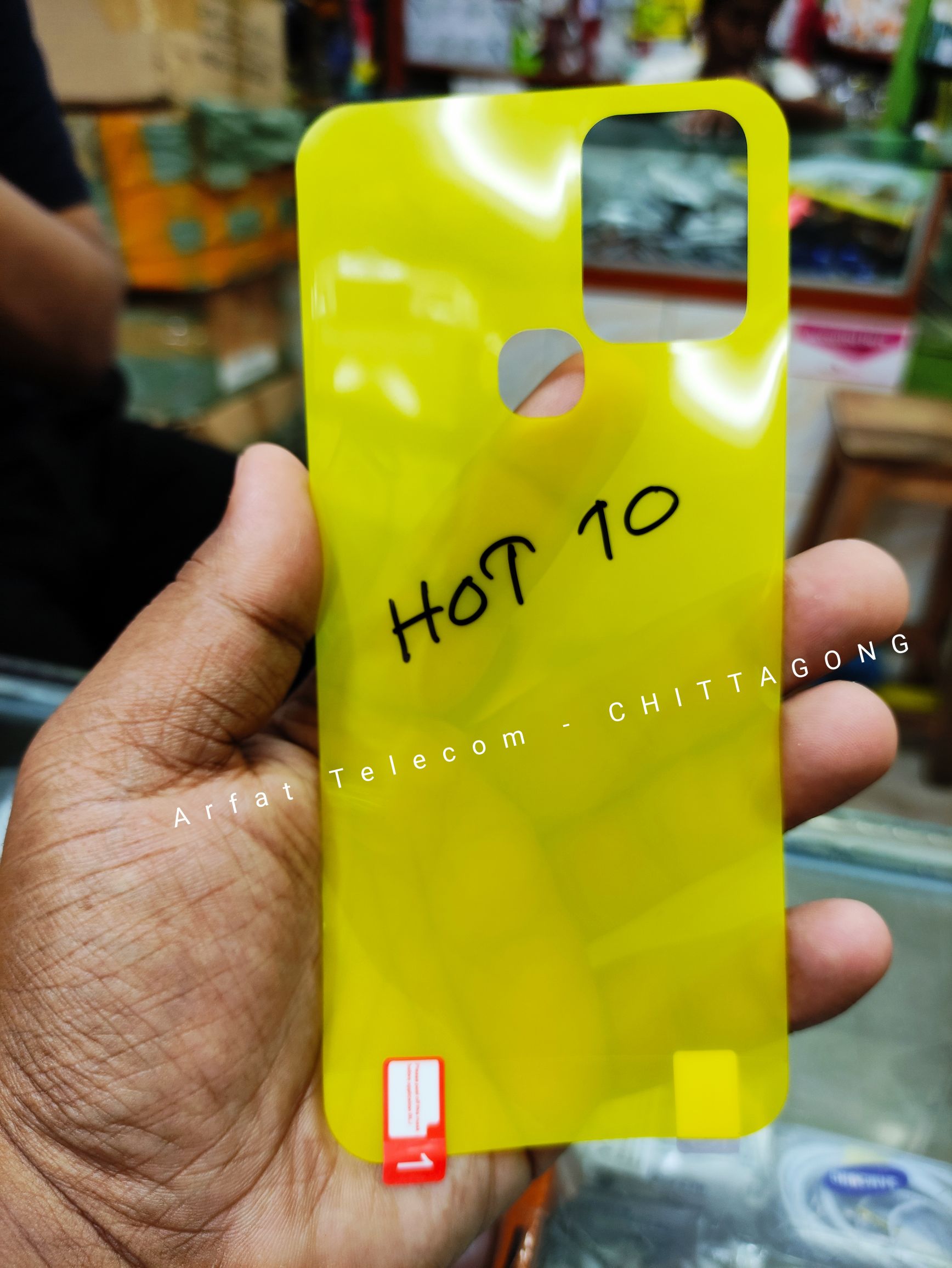 INFINIX HOT 10 Premium Hydrogel Back Poly Sticker | Daraz.com.bd