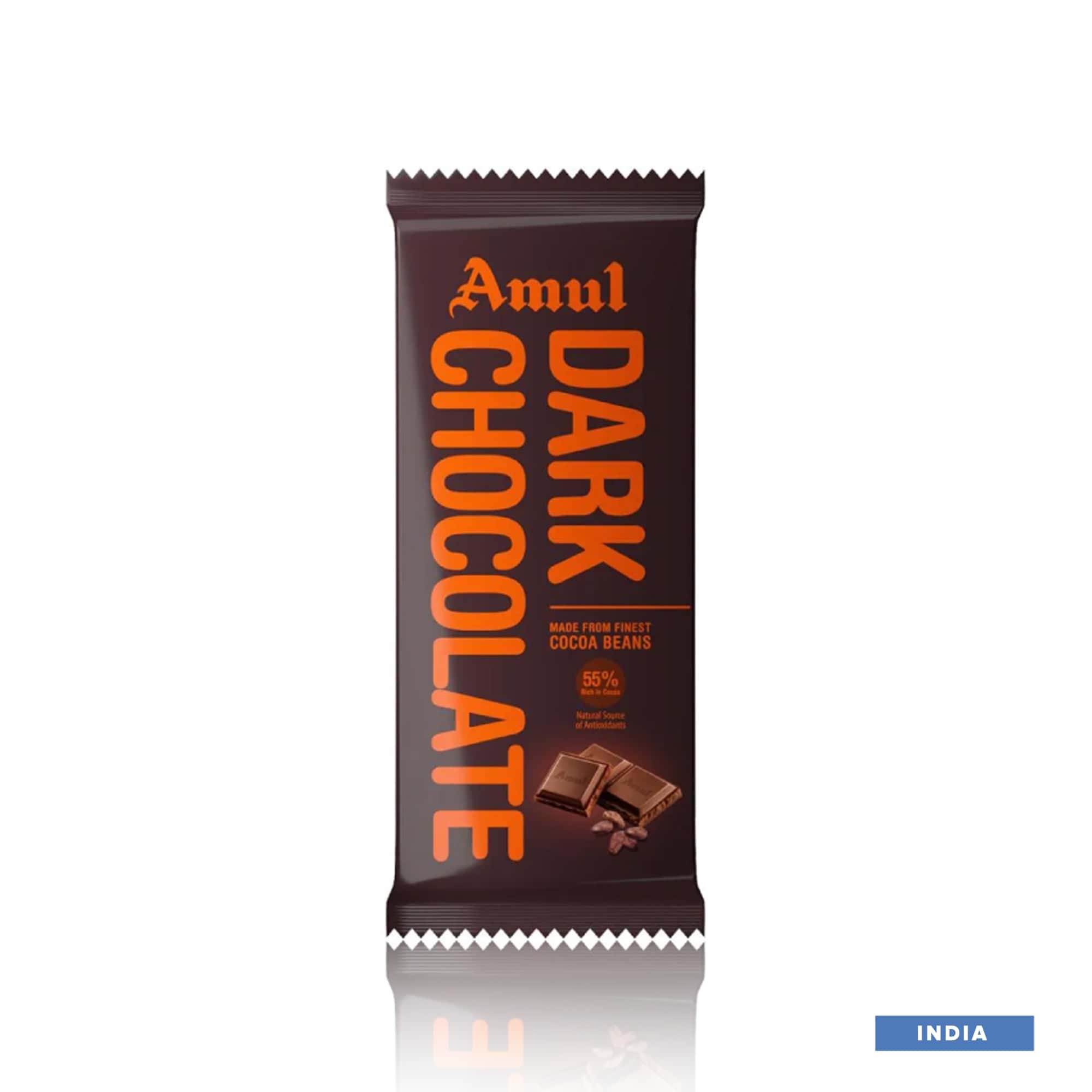 Amul Dark Chocolate 40gm INDIA - 01 piece | Daraz.com.bd