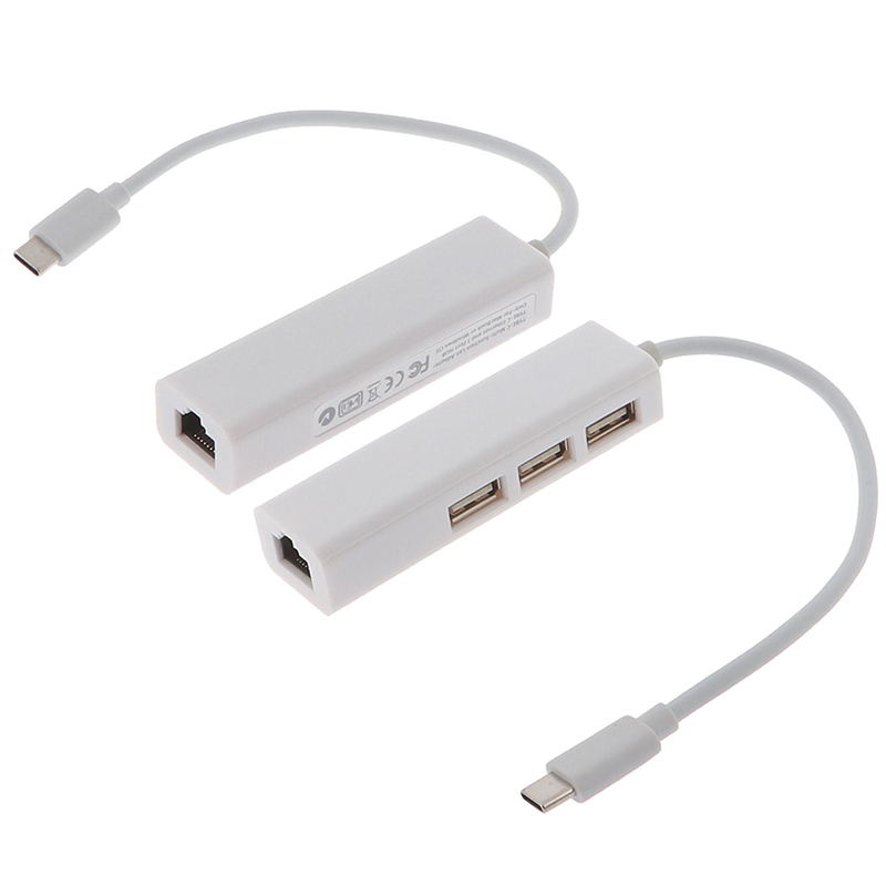 USB-C ethernet adapter 3 usb c hub to ethernet rj45 lan adapter network ...
