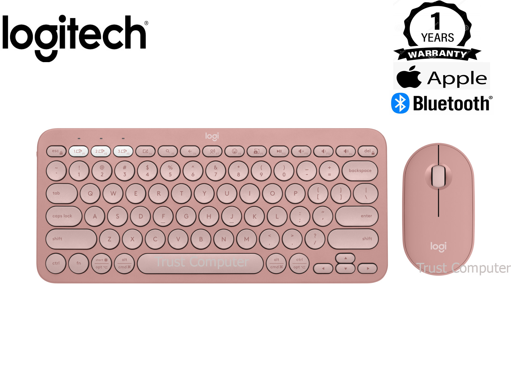 Logitech Pebble 2 Combo Wireless Keyboard And Mouse Quiet And Portable Customisable Logi
