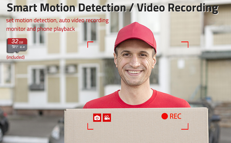 1080P Video Door Camera with Monitor, 7 Inch Screen Video Door Phone ...