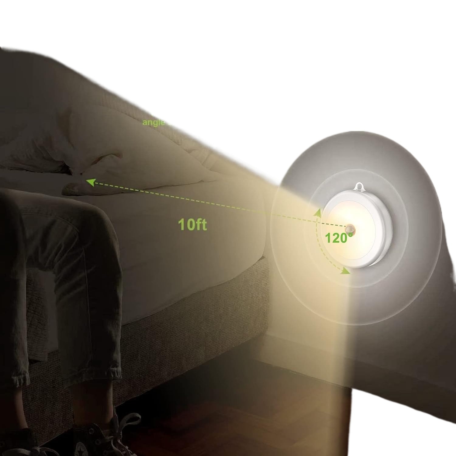 Motion Sensor Light, Battery Powered LED Sensor Light for Home with On ...