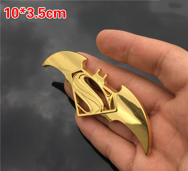 【Exclusive】 3D Superman Batman Car Metal Chrome Emblem Car Logo ...
