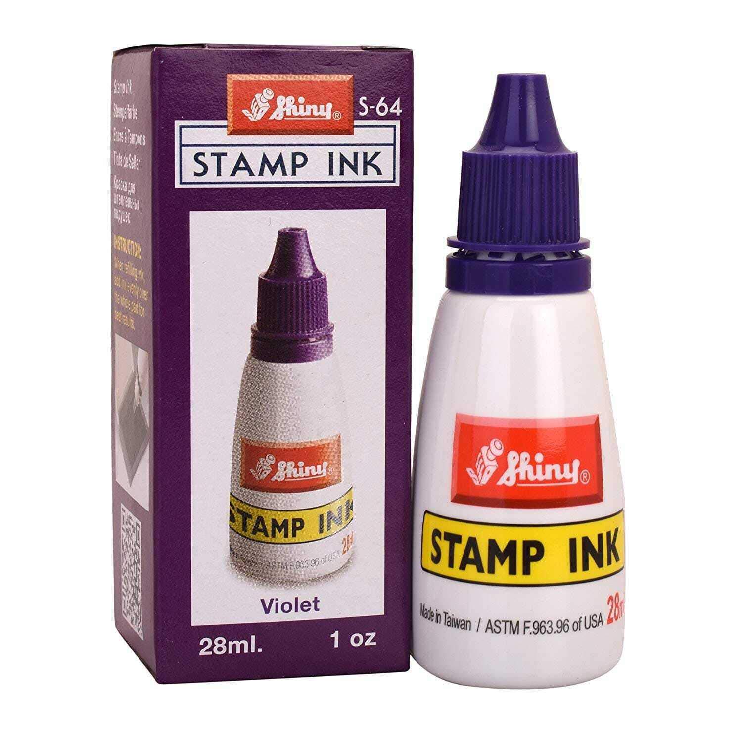 Stamp Pad ink shiny 28ml (Black / Red / Violet / Blue) 1pcs | Daraz.com.bd