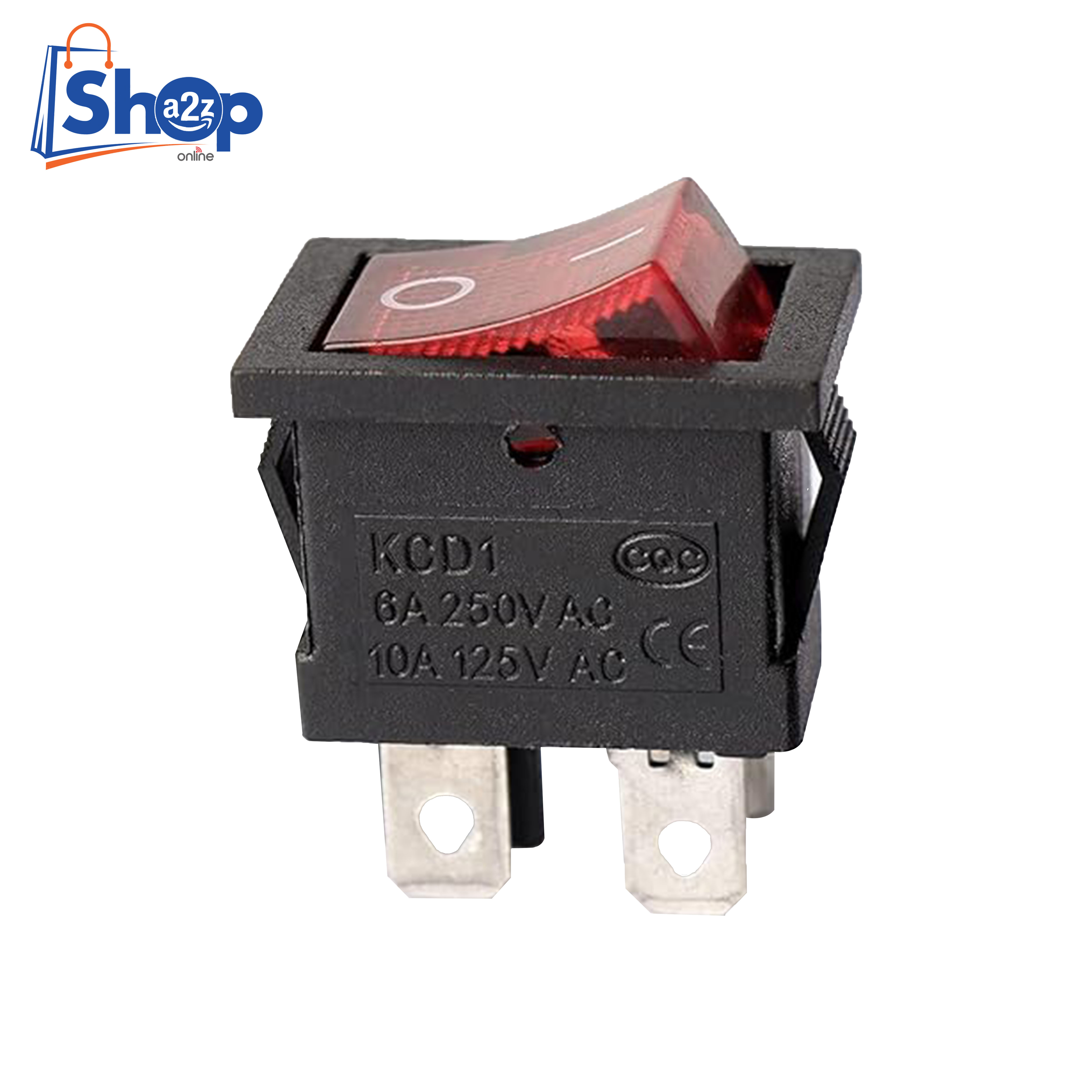 Mini 4 Pins ON/Off Switch KCD1 DPST 6A/250V 10A/125V AC Rocker Switch ...