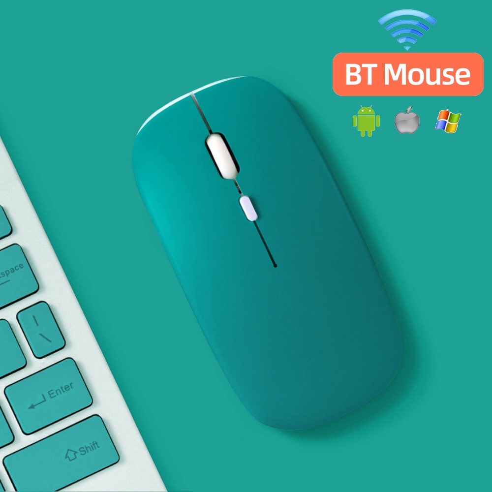 Fonken Bluetooth Mouse Rechargeable Dual mode Wireless Mouse 2.4Ghz ...