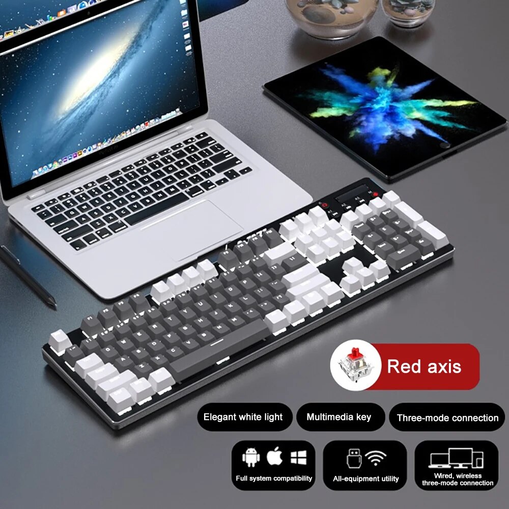 AJAZZ AK35I Gaming Mechanical Keyboard 104 Keys Full Hot Swappable ...