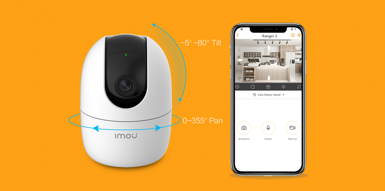 Imou Ranger 2 (3MP) SMART WiFi Indoor IP CAMERA + 64 GB SD CARD ...