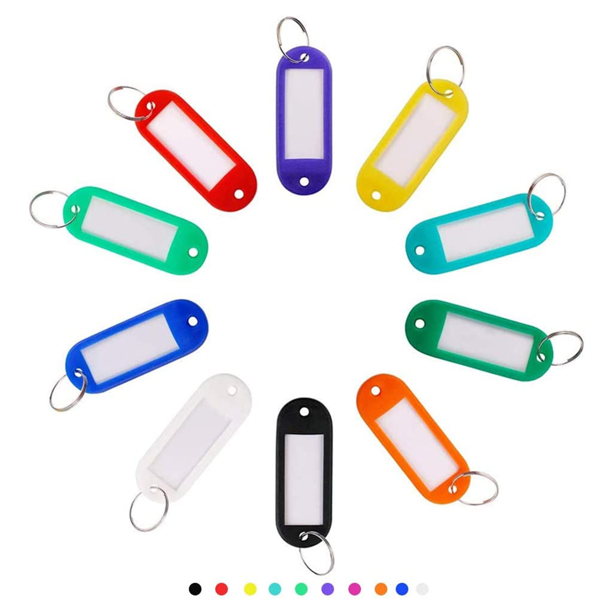 Plastic Key Ring ID Tags Name Card Label Luggage Tags (1 pc) | Daraz.com.bd