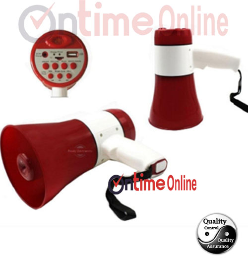 Hand Mike Handheld Lithium 619U Megaphone with USB, TF, Record,Siren ...
