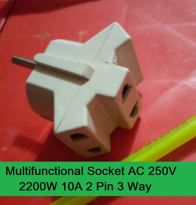Electrical Multifunctional Socket AC 250V 2200W 10A 2 Pin 3 Way Multi ...