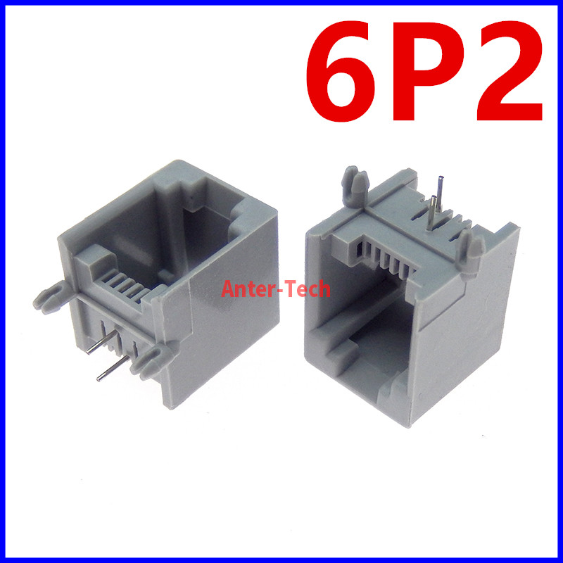 10 pcs RJ11 4P4C 6P6 6P4C 6P2C 8P8C Modular Network Jack Vertical Ports ...