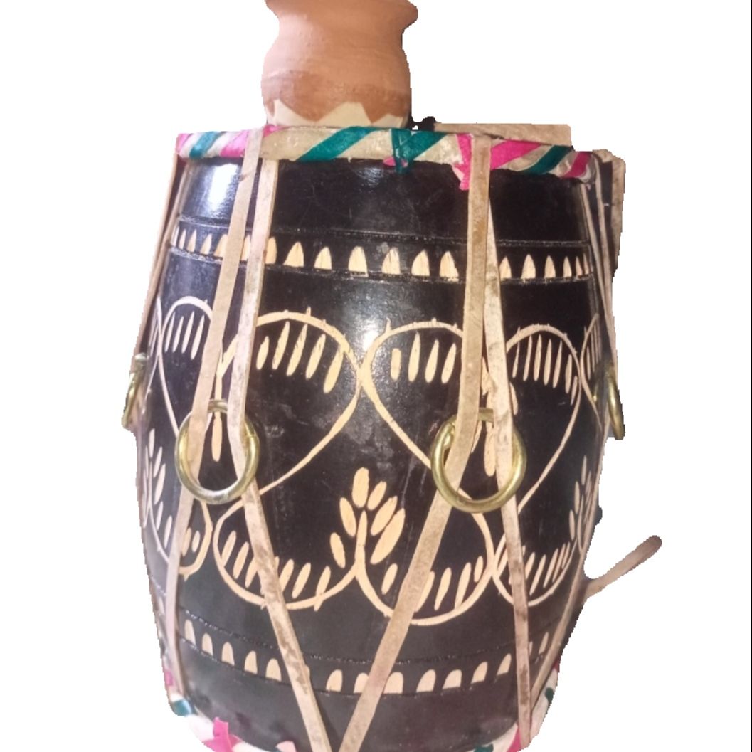 Handmade Wooden Khomok 7.5" Professional Mathir Ghot Khomok Lalon ...