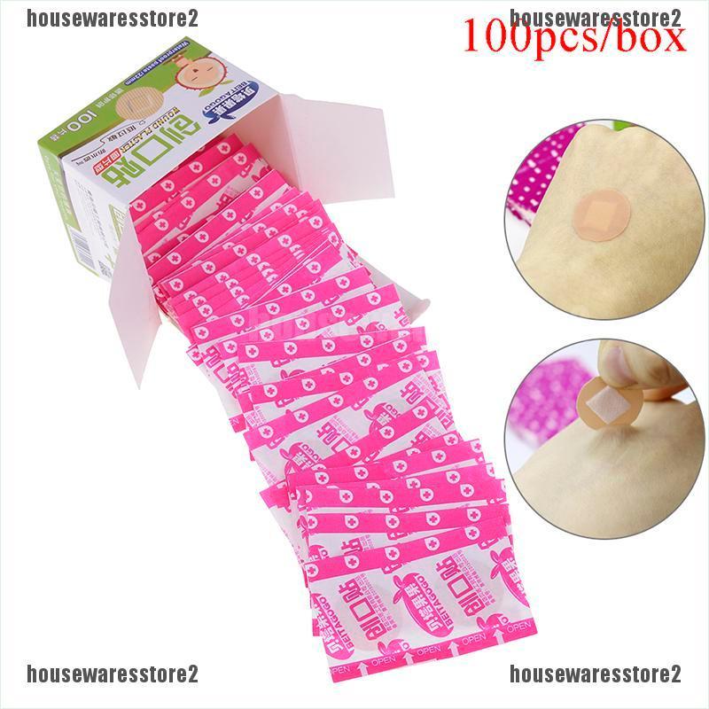 100Pcs/Box Mini Round Disposable Medical Adhesive Bandage Band-aid ...