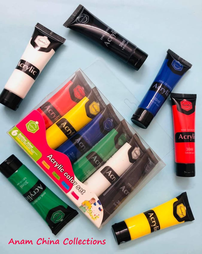 KeepSmiling Acrylic Color Set 6Tubes 30ML | Daraz.com.bd