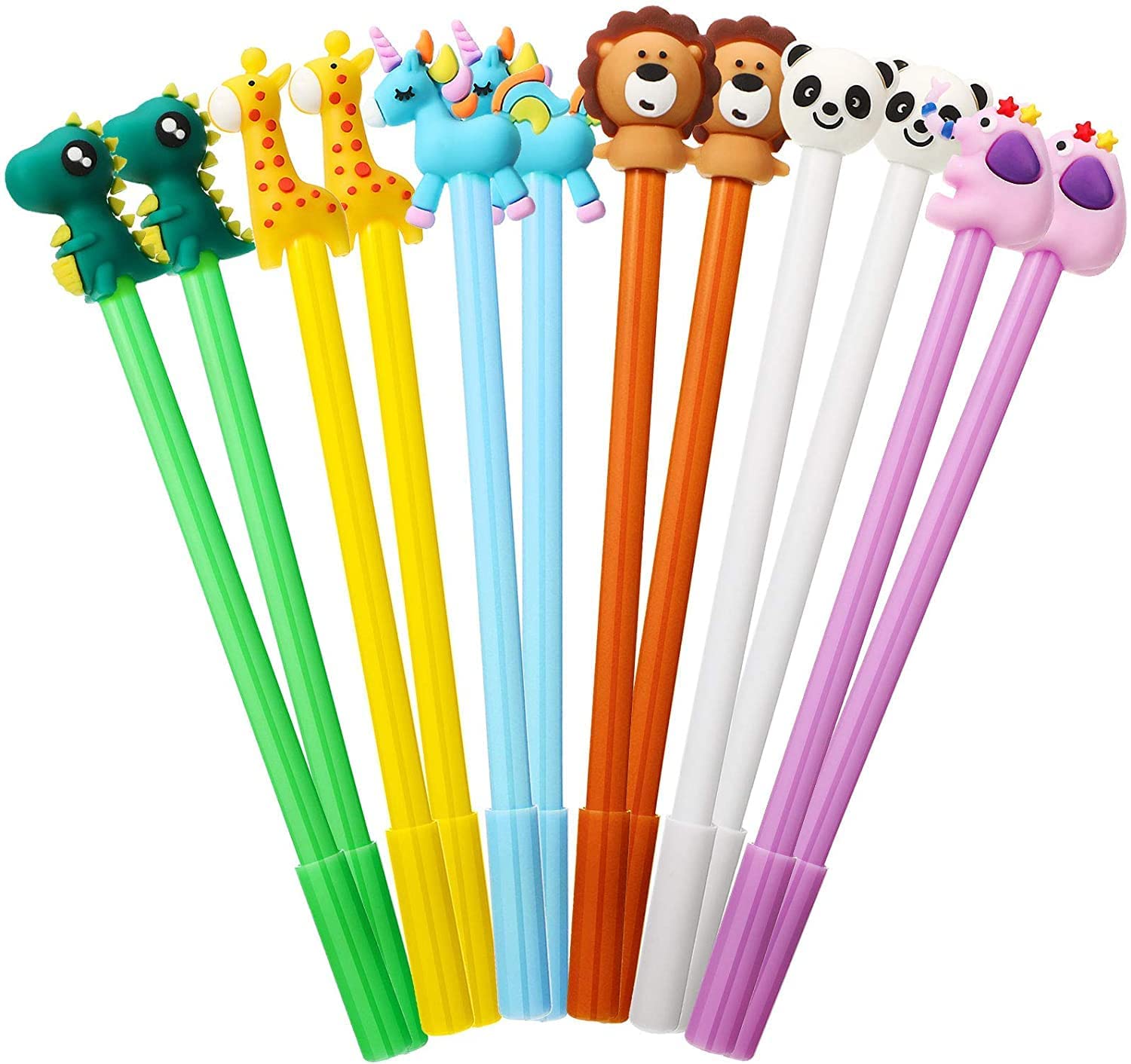 Cute Cartoon Gel Ink Pens Cartoon Unicorn/ Mermind/Panda/Fruits Pens 0. ...