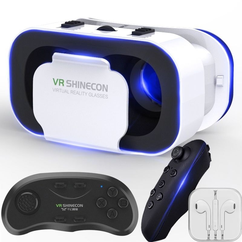 VR glasses virtual reality mobile phone 3D glasses smart game helmet ...