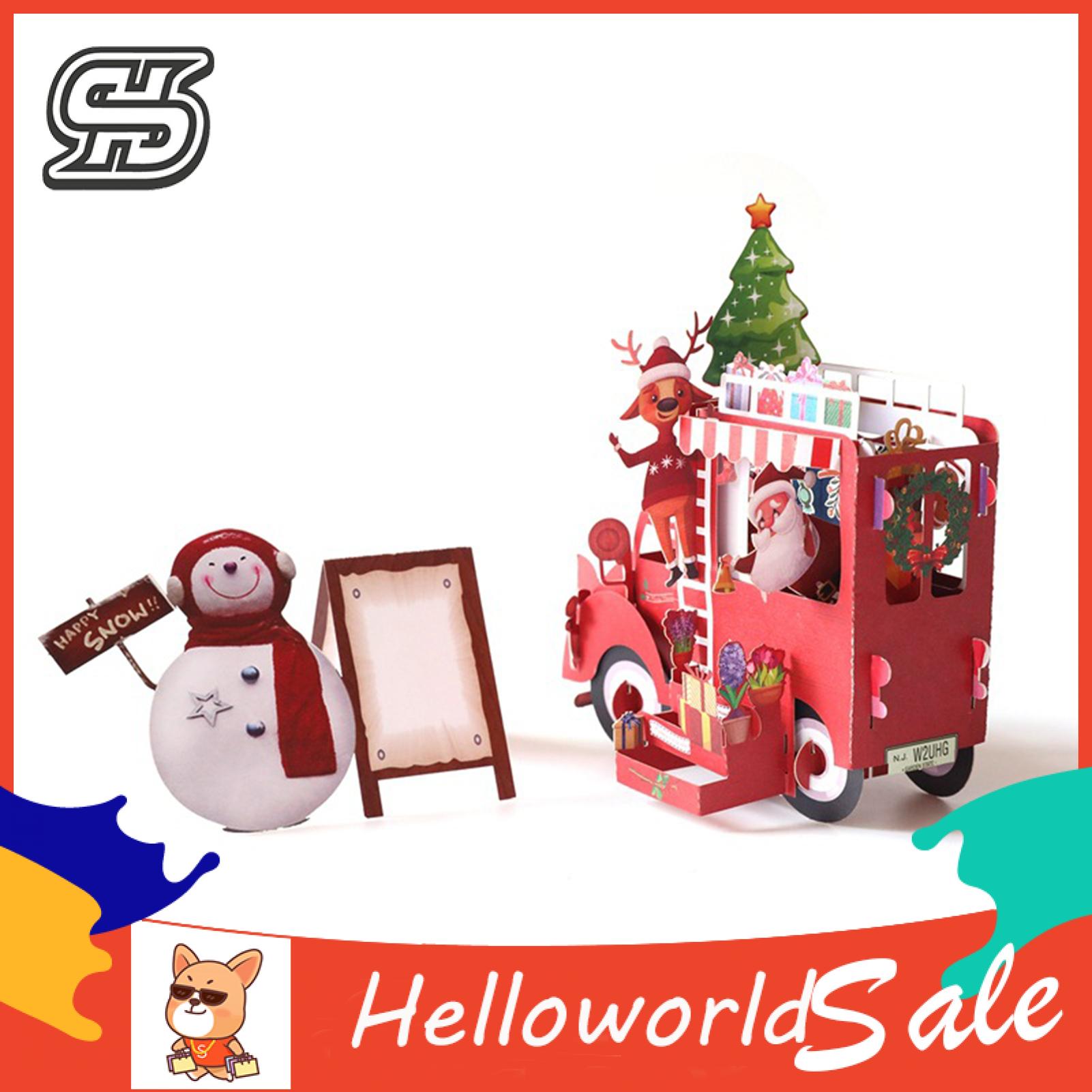 HelloWorld Christmas Card Foldable Interesting Fun Blessing Card ...
