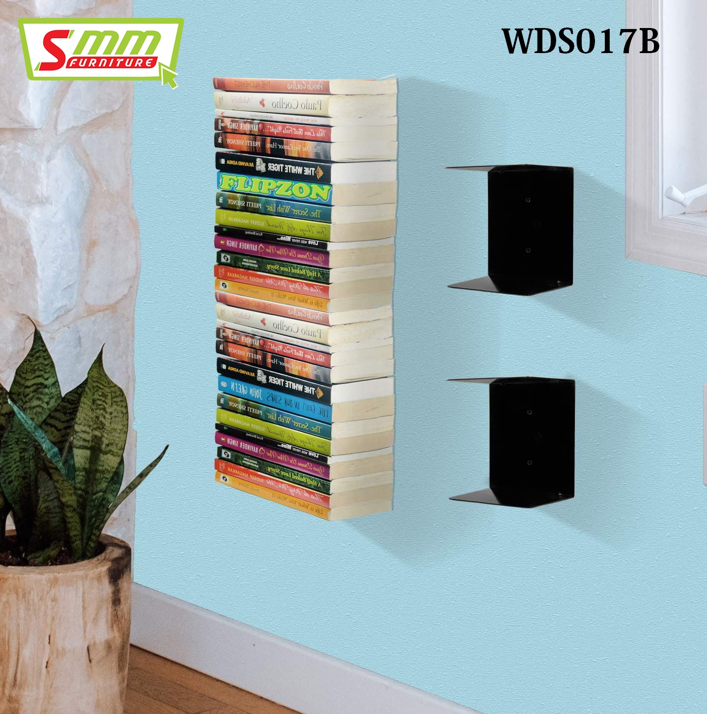 Metal Invisible Wall Bookshelf (1 Piece) | Daraz.com.bd