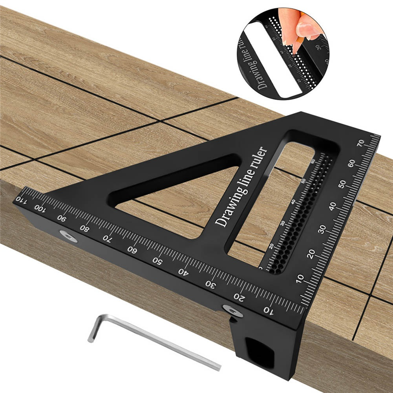 Woodworking Square Protractor Miter Triangle Ruler High Precision ...