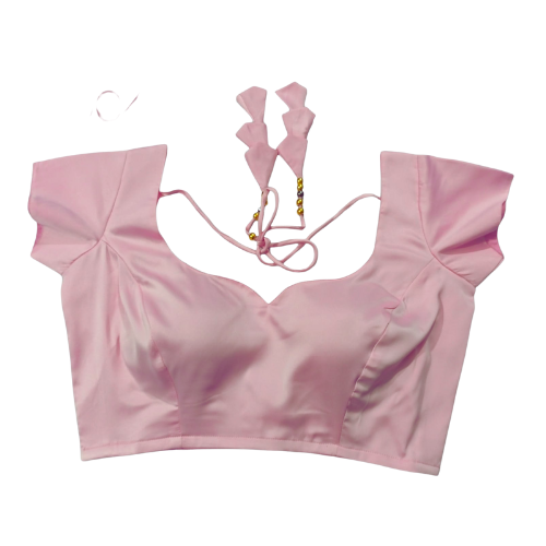 Pink Color Semi Backless Blouse For Women | Daraz.com.bd