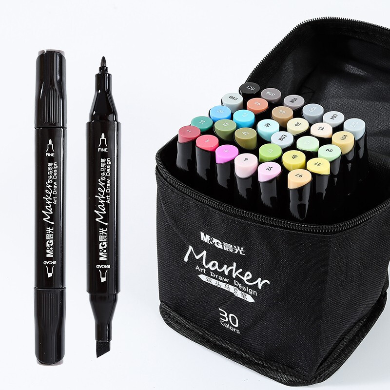 M&G Animation Color Marker 30 colors Set Double Tip Drawing Markers ...