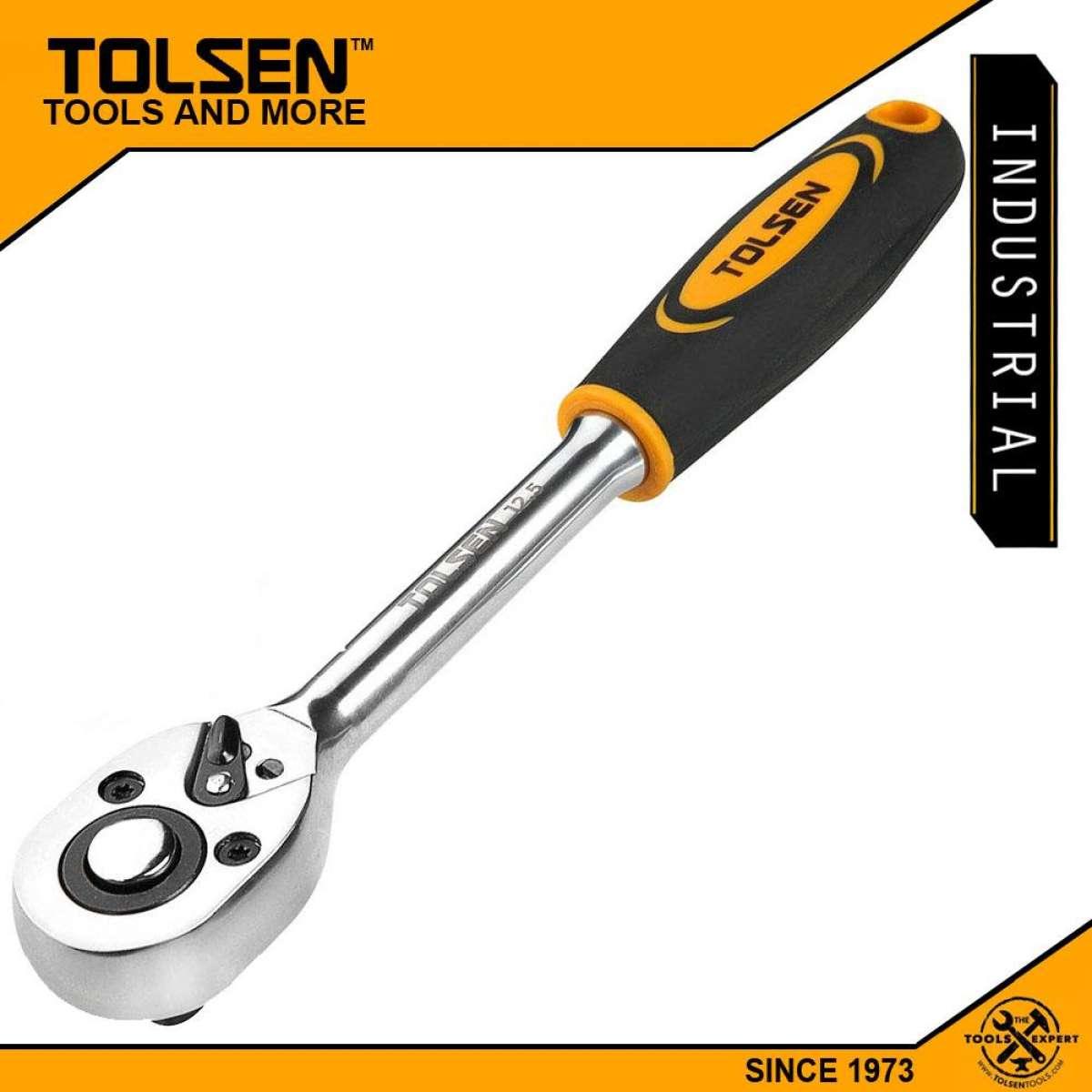 TOLSEN 3/8" Quick Release Reversible Socket Ratchet (3/8" Square Drive ...