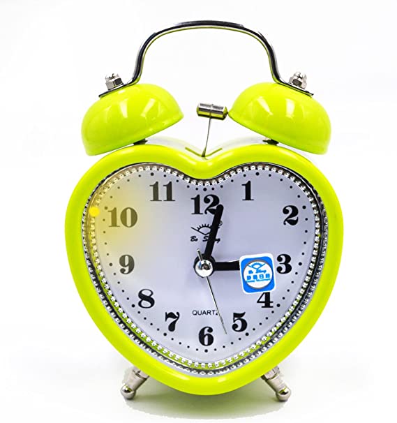 Bell Table Alarm Clock love Shape - Wall Clock | Daraz.com.bd