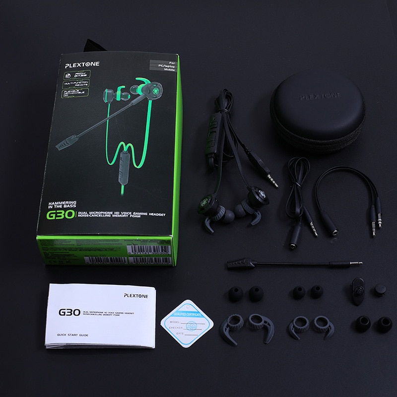 Plextone G30 PC Gaming Headset With Microphone In Ear Bass Noise ...