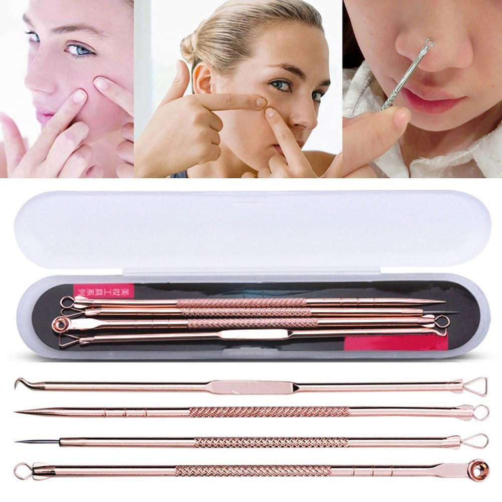 Acne Black Head Pimple removing Tool 4 pieces | Daraz.com.bd