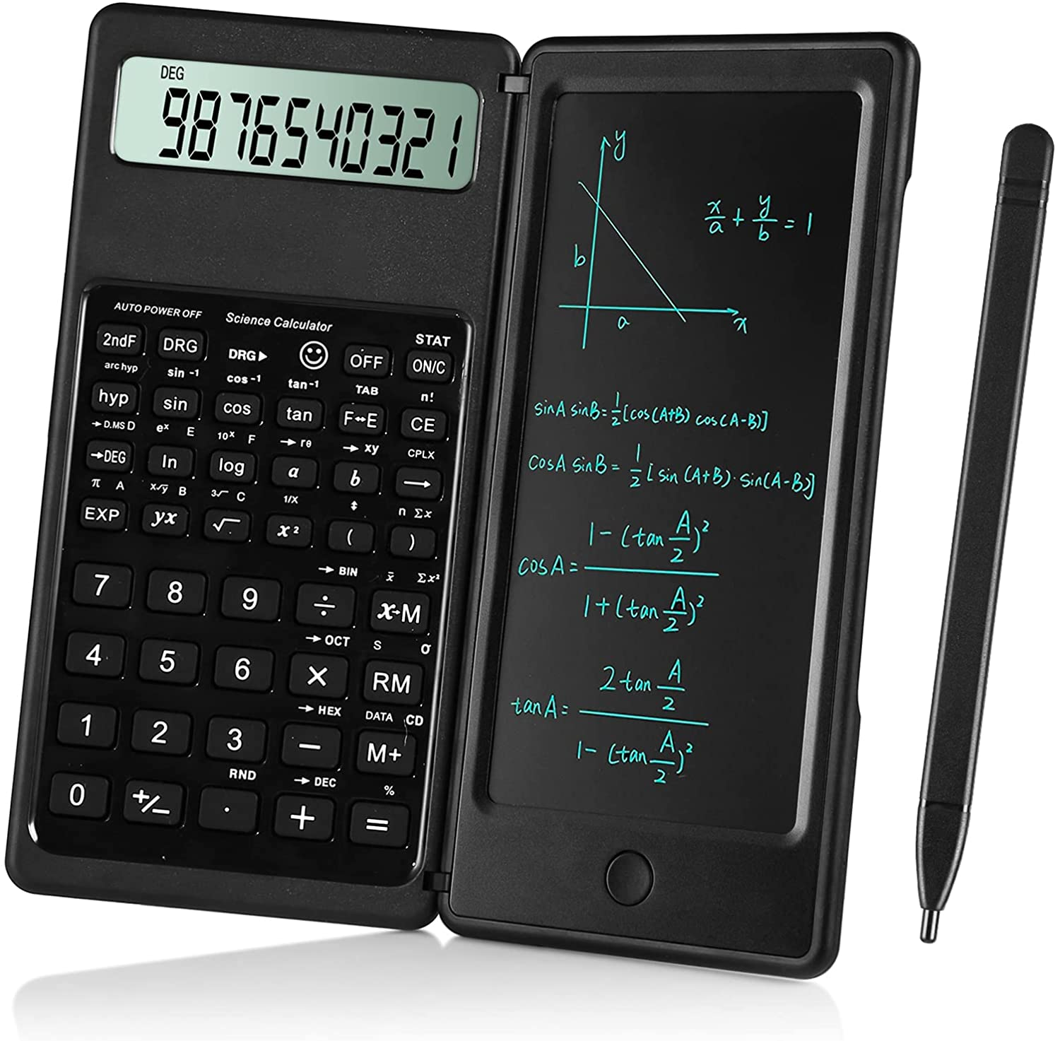 Folding Scientific Calculator (6.5 Inch) with Portable Calculator LCD ...
