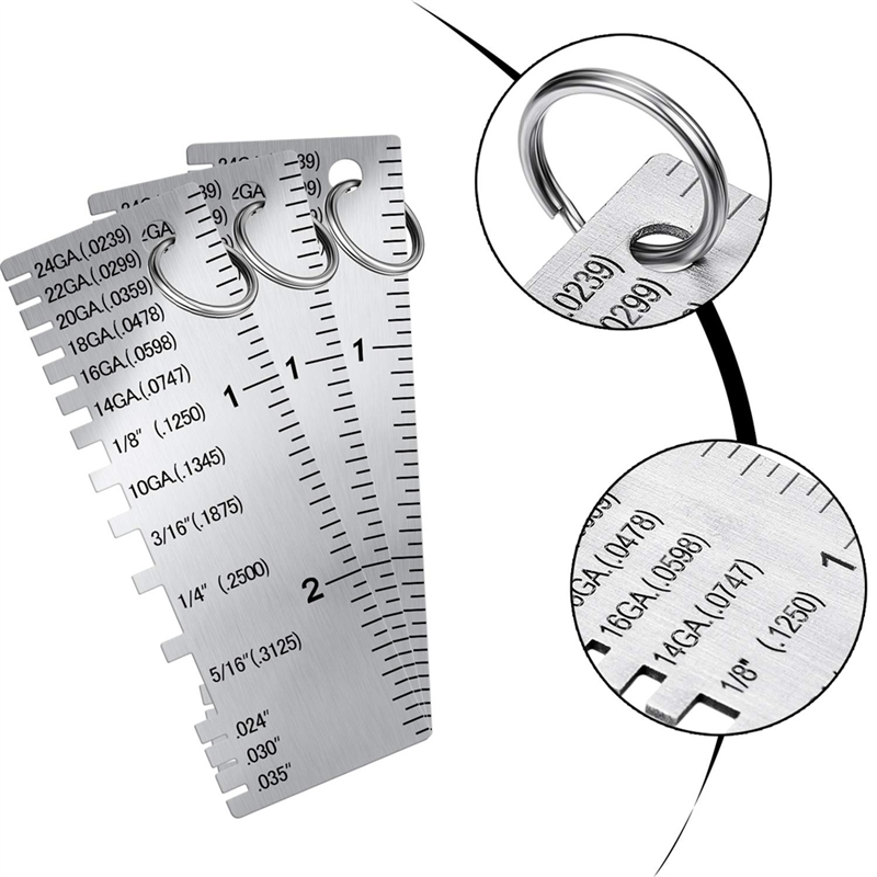 Metal Gauge Sheet Thickness Gauge Thickness Gauge 3 Pack Stainless ...