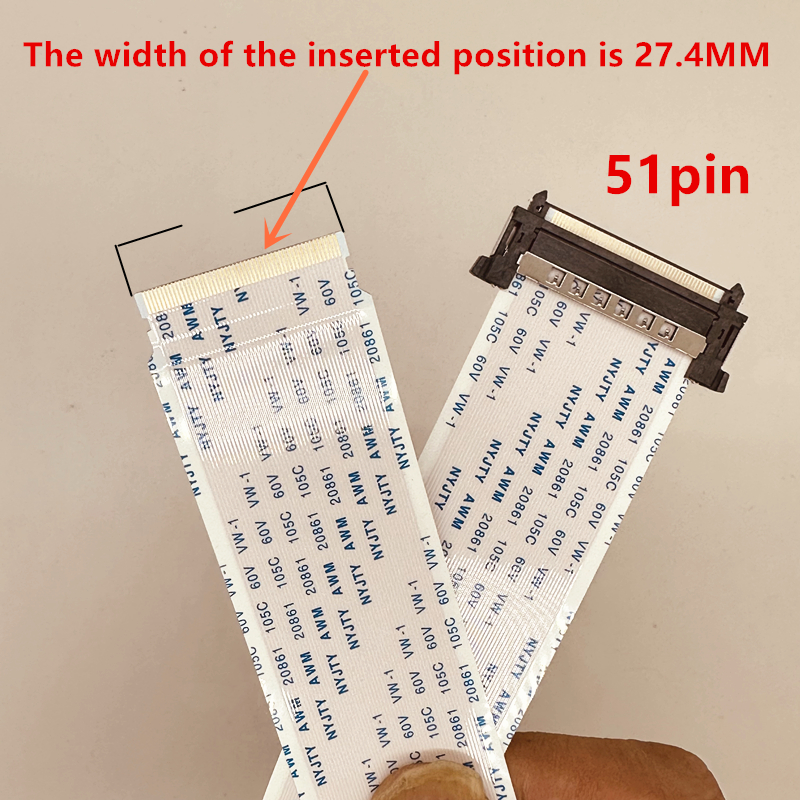 41Pin / 51Pin LVDS Cable for TV Screen LCD LED Display Screen Cable ...