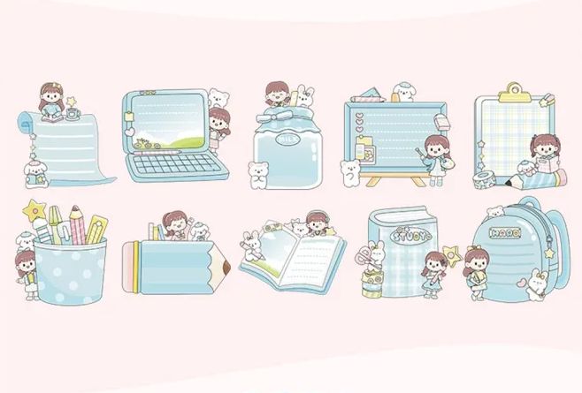 Note Paper Alien Cartoon Note Paper – Cute Sticky Memo Pad for School ...