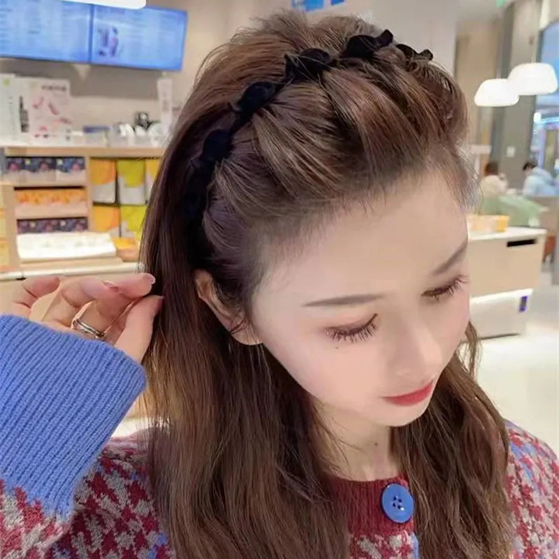 Fashion Sweet Braided Hair Clip Band Non-slip Headband Hairpin ...
