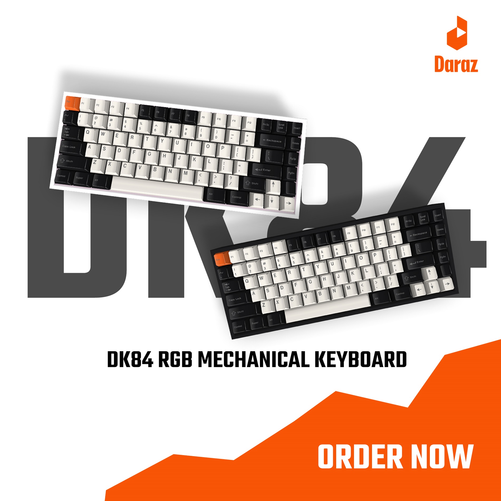 DK84 Keyboard Wireless Gateron switch hotswappable | Daraz.com.bd
