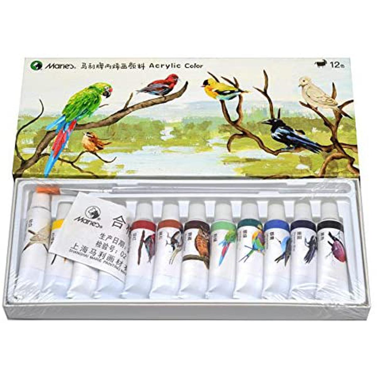 8112 Marie's Acrylic Color Tubes Set 5ml for Canvas, Paper, Stone, Wood ...