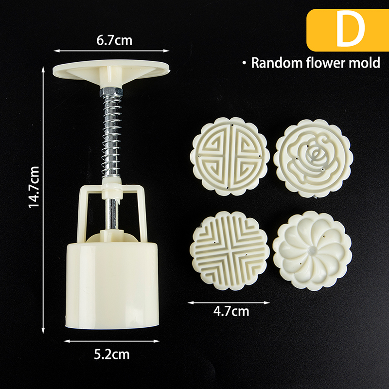 1 Set Flower Patterns Moon Cake Mould 3D DIY Mooncake Mold Baking Decor ...