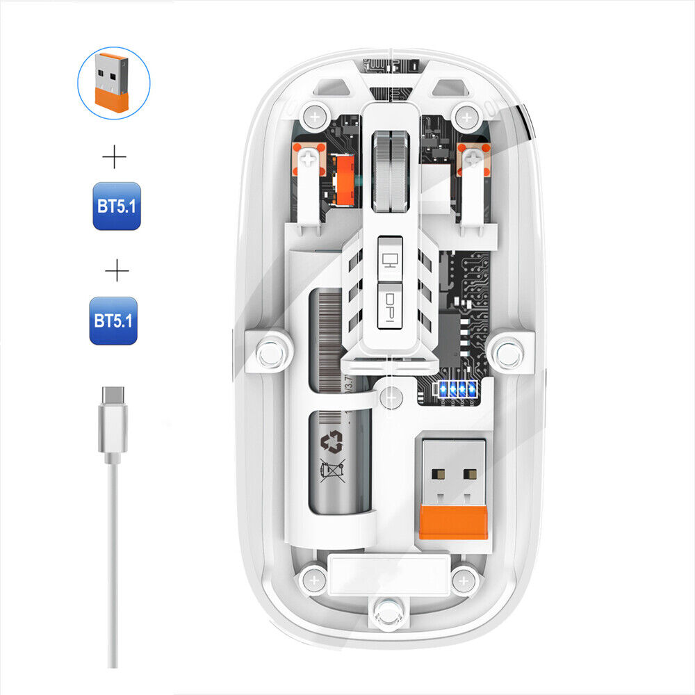 M233 Transparent Magnetic Mouse Triple for PC Games and Offic Triple ...