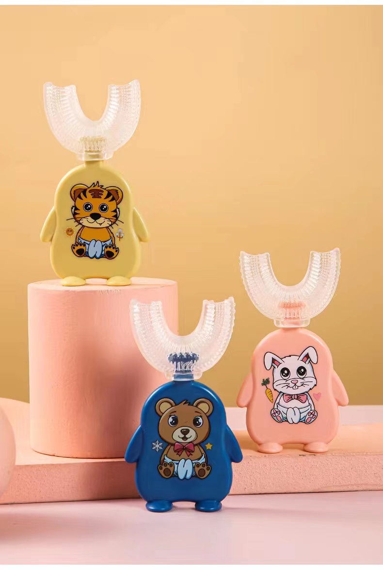 Baby brush Tiger print Toothbrush Baby Kid Silicone Cleaning And Care ...