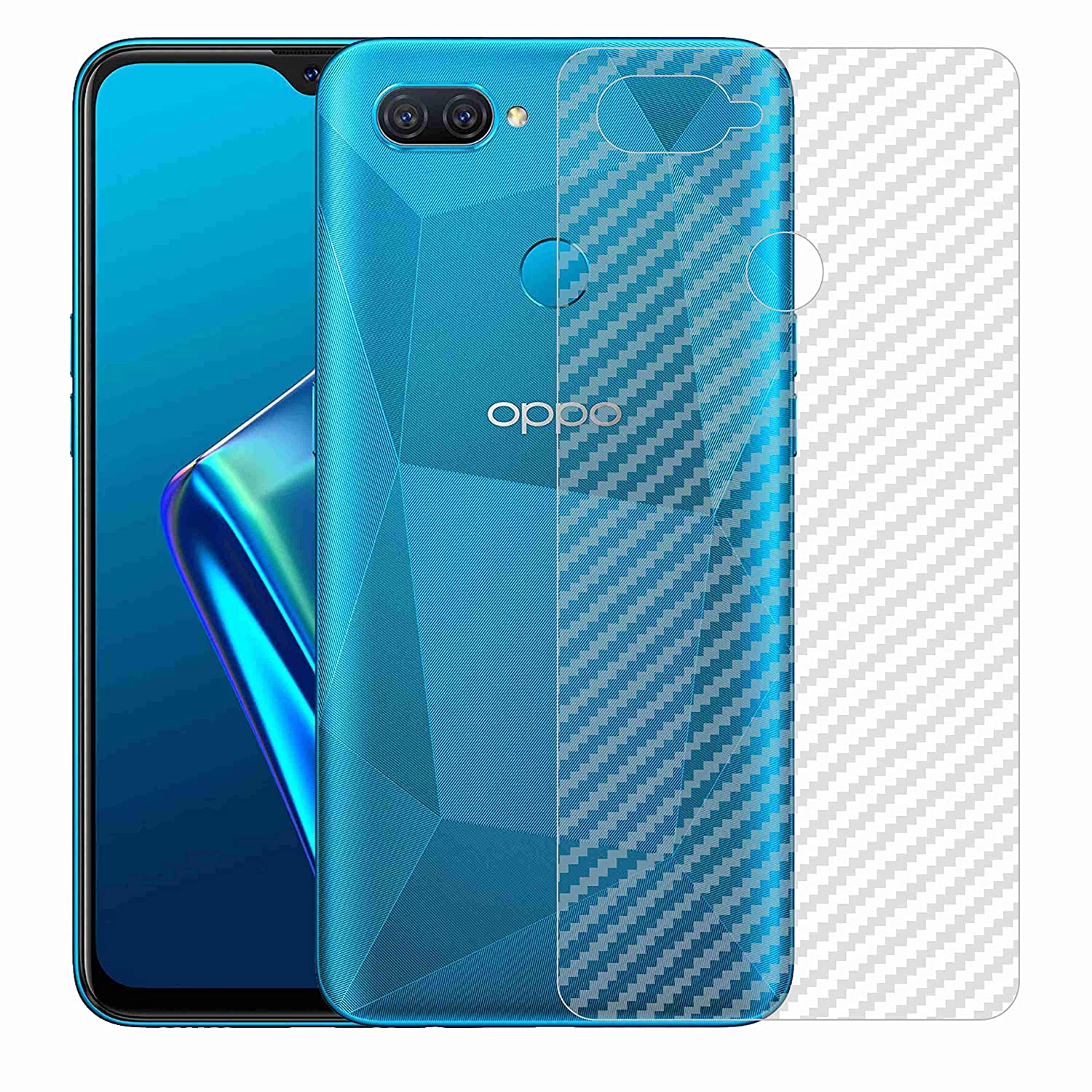 Oppo A12 Carbon Fiber Sticker Vinyl Back Poly Skin Protector | Daraz.com.bd
