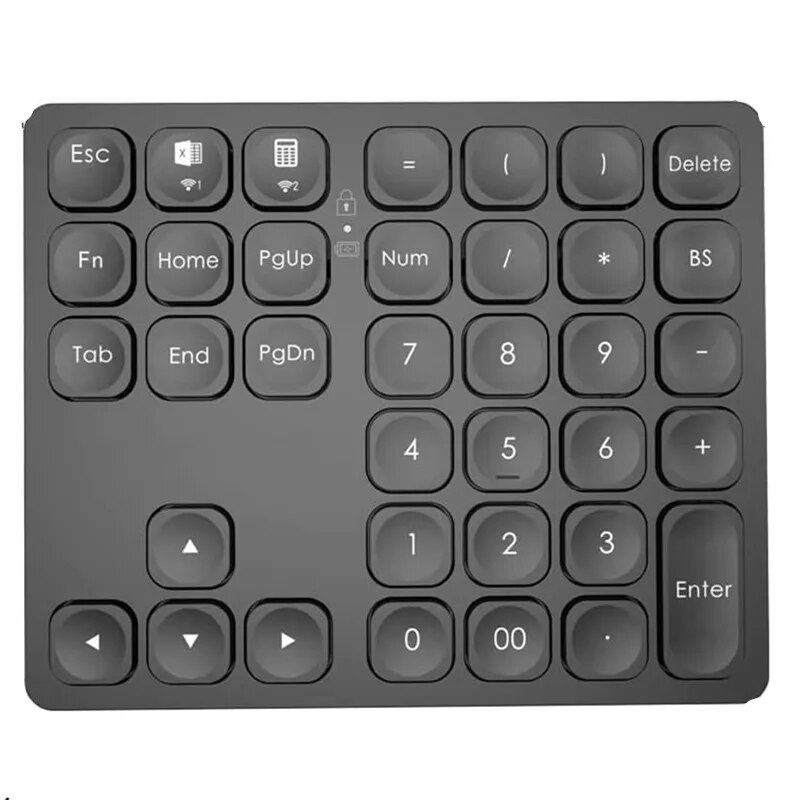 Rechargeable Numeric Keypad Bluetooth 36 Keys Bluetooth Wireless Keypad ...