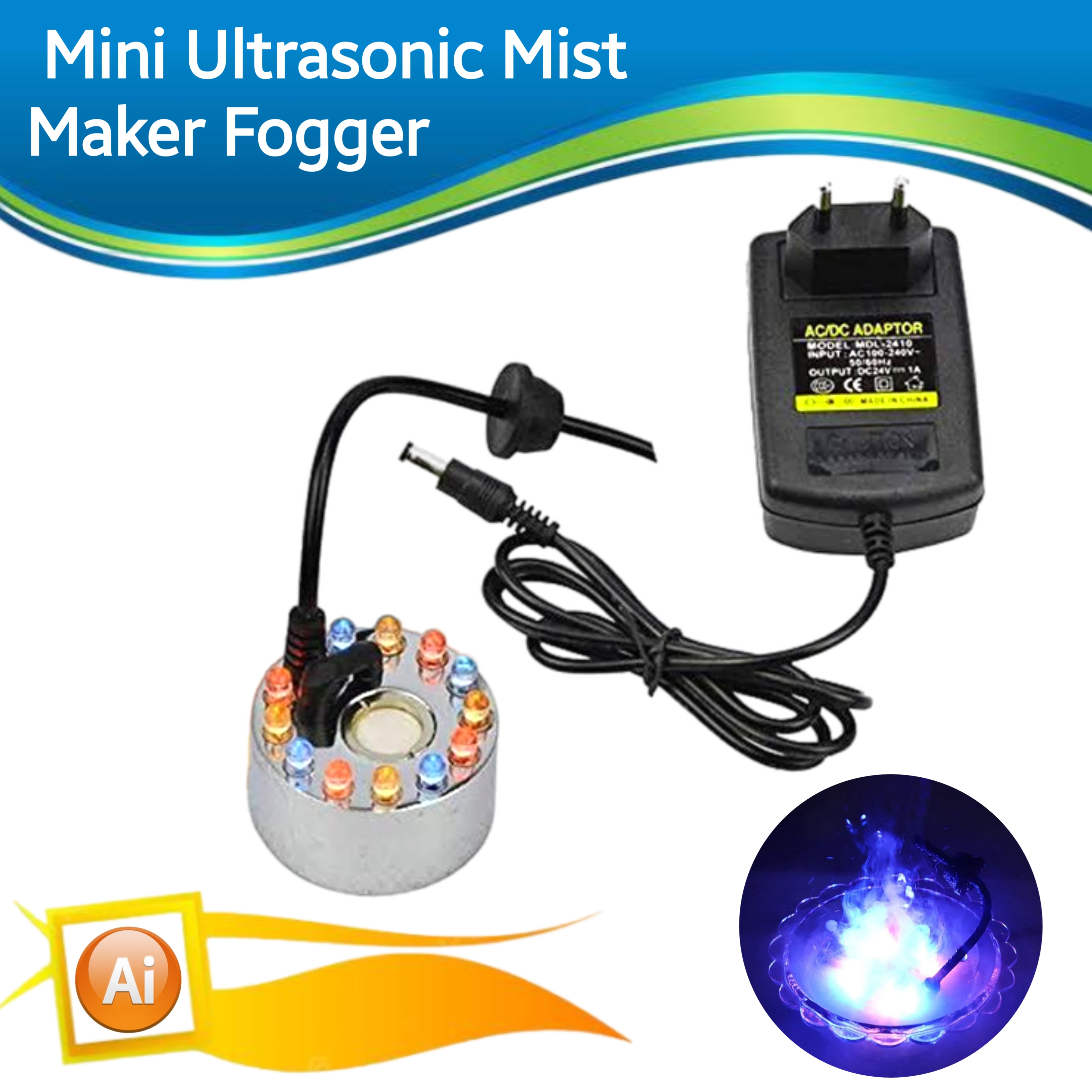 Ultrasonic Air Humidifier Mist Maker with LED for Egg Incubator ...