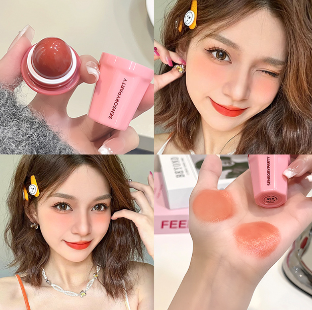 Dorisna Pink Coffee Cup Blush Stick Natural Cheek Makeup Waterproof ...